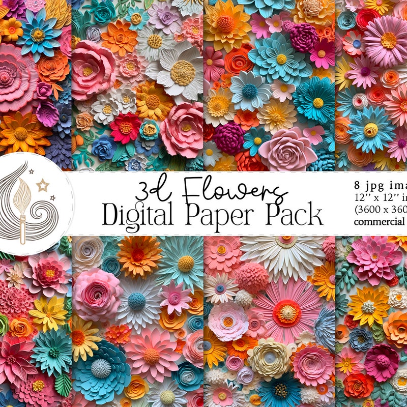 3d Paper Flowers - Etsy
