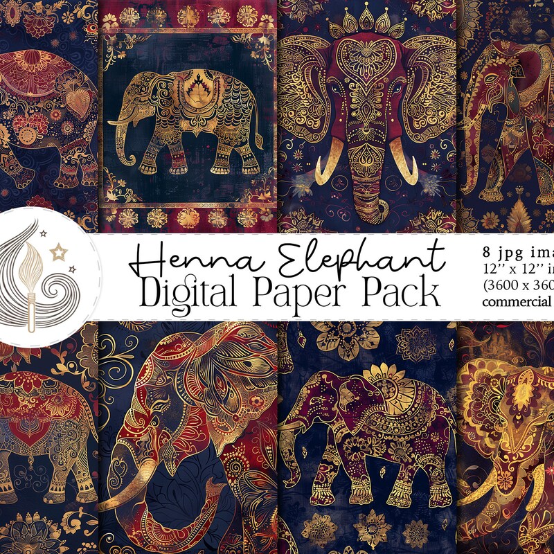 Elephant Indian - Etsy