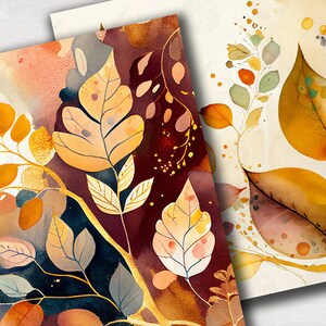 Autumn Leaves Digital Paper | Fall Background | Autumn Pattern ...