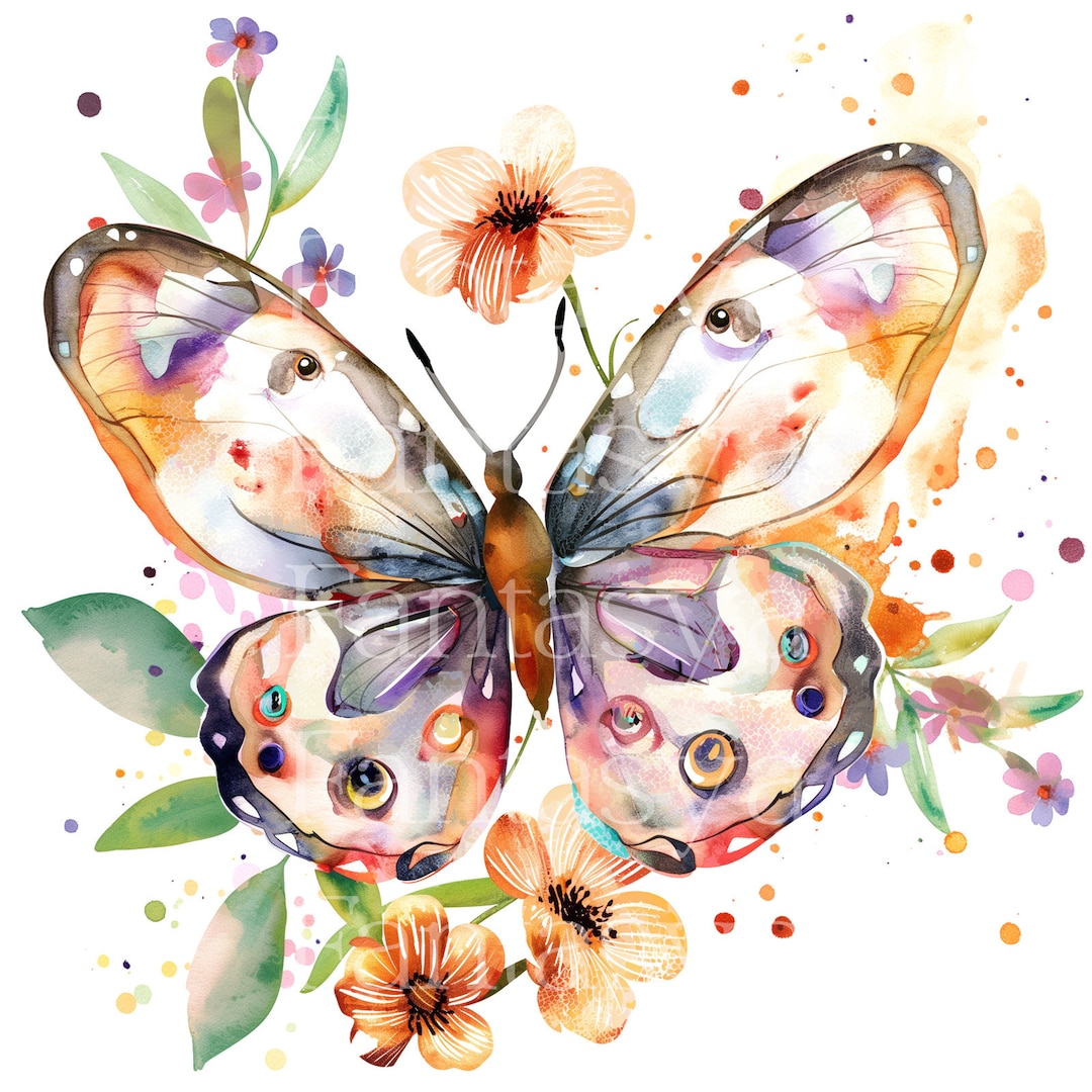 Butterfly Watercolor Clipart Pack | Commercial Use | 10 Butterflies ...