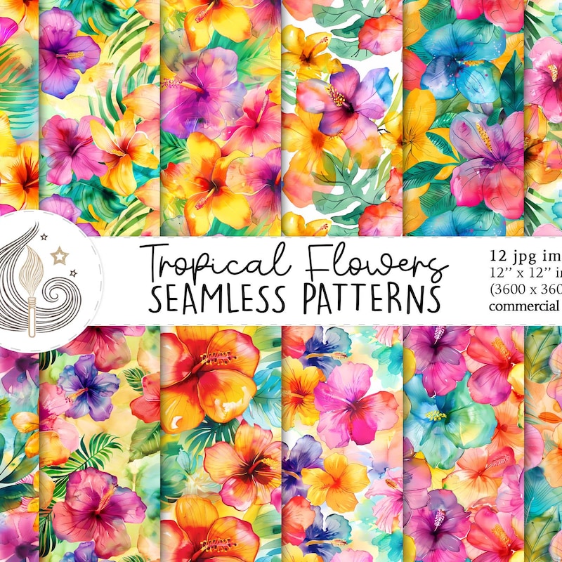 Watercolor Hibiscus - Etsy