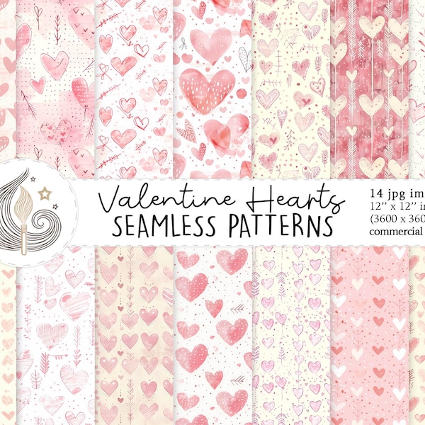 Valentine Digital Paper - Etsy
