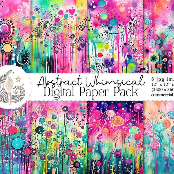 Whimsical Digital Paper - Etsy