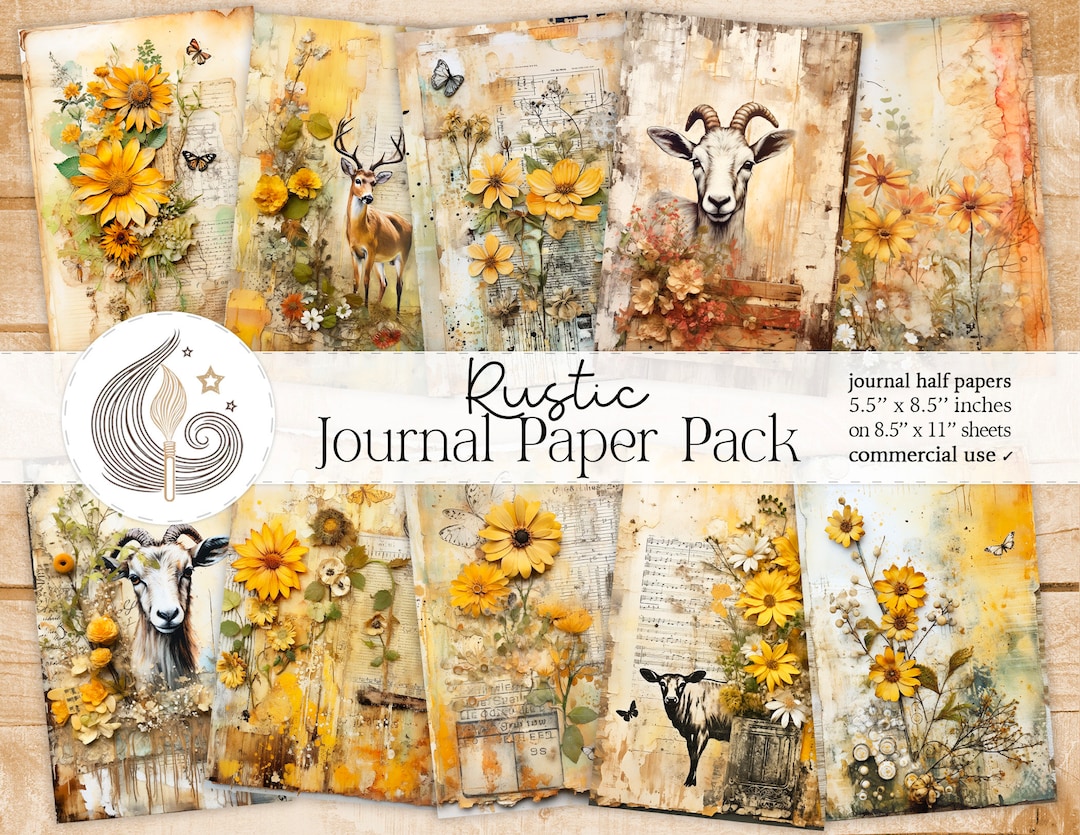 Junk Journal | Rustic Style | Country Journal Pages | Card Making | Tag ...