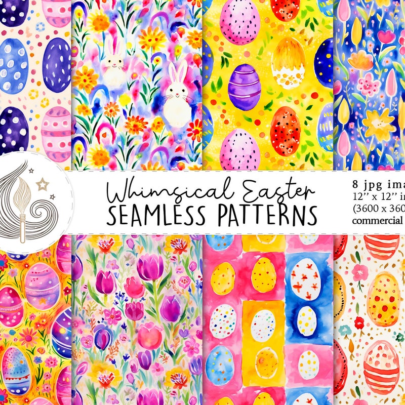 Easter Digital Paper - Etsy