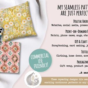 Brush Strokes Seamless Patterns: Abstract Paint Digital Paper Pack With ...
