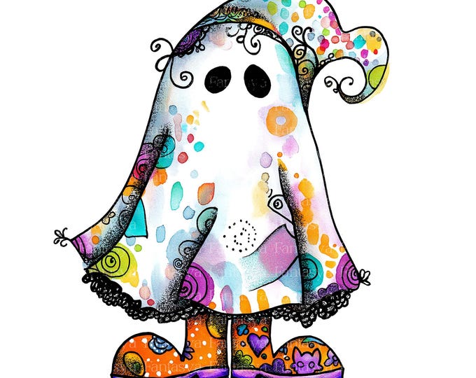 Cute Halloween Ghost Clipart Bundle – 10 Jpgs With Ghosts, Balloons and ...