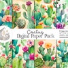 Cactus Seamless Pattern, Digital Paper, Succulent Botanical Planner ...