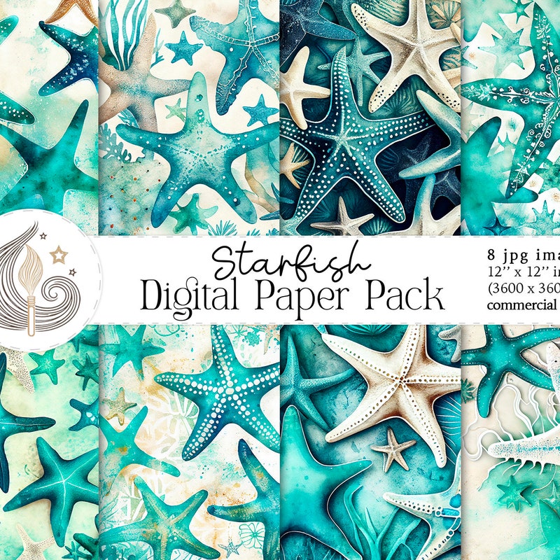 Watercolor Starfish - Etsy