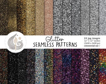 Silver Glitter-digital Paper - Etsy