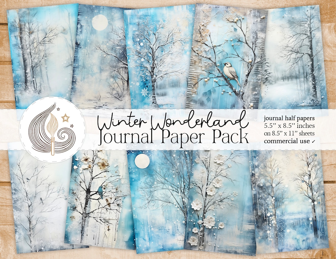 Winter Wonderland | Junk Journal Pages | Winter Journal Papers ...