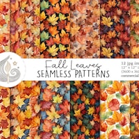 Fall Digital Papers(seamless),harvest,autumn,leaves,leaf,thanksgiving ...