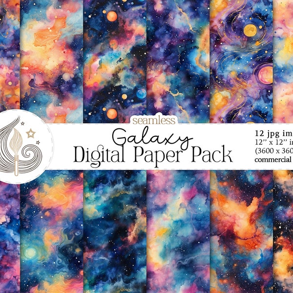 Watercolor Galaxy - Etsy