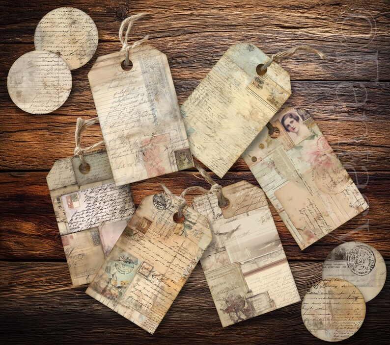 Timeless Archives Junk Journal Kit, Vintage Ephemera, Shabby Chic ...