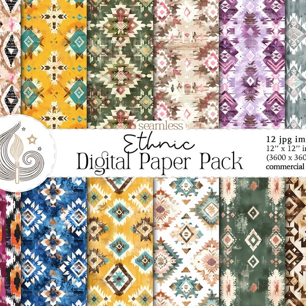 Aztec Digital Paper - Etsy
