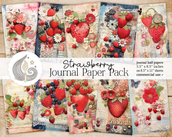 Miniature Strawberry Shortcake Junk Journals and Ephermera Kits - Etsy