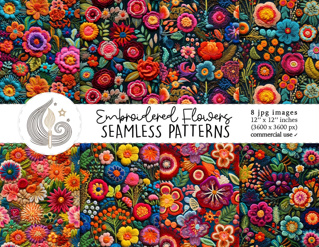 Seamless Floral Fabric Pattern | Commercial Use | 3d Seamless Floral ...
