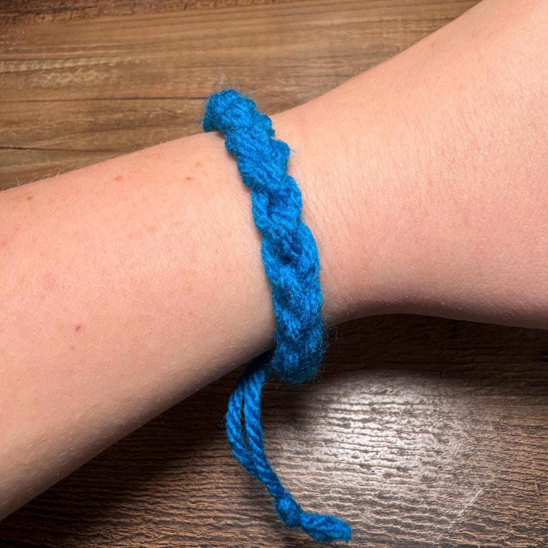 Blue Friendship Bracelets Crochet Yarn Chain Jewelry Democrat Political ...