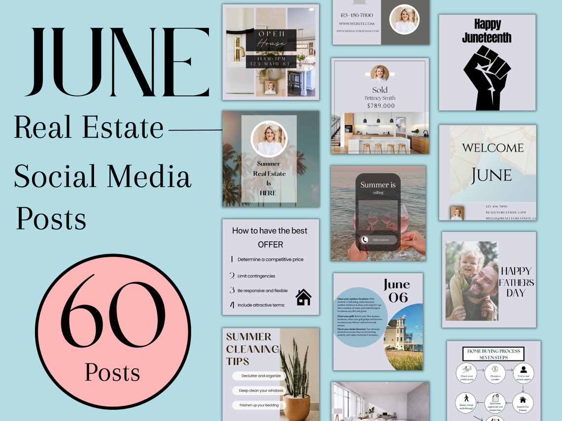 June Realtor Posts, Real Estate Summer Posts, Realtor Social Media ...