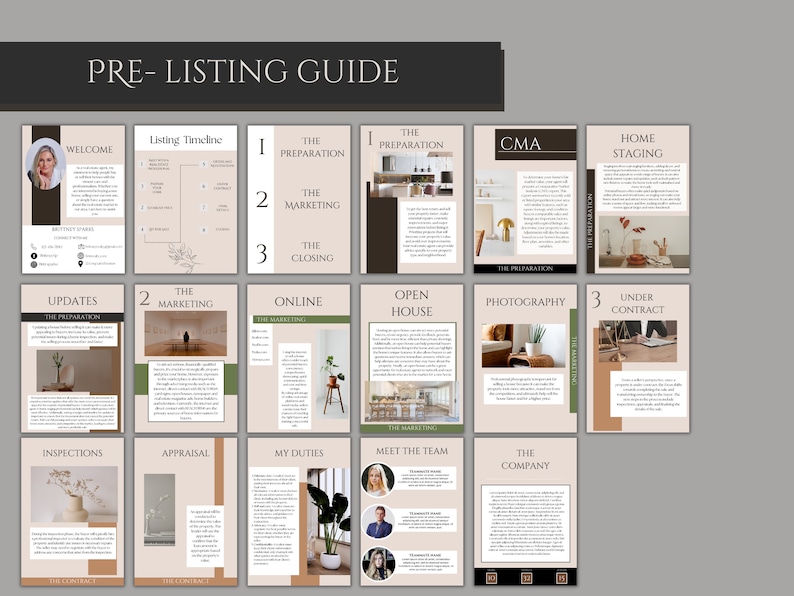 Pre-listing Presentation, Real Estate Listing Packet, Printable Home ...