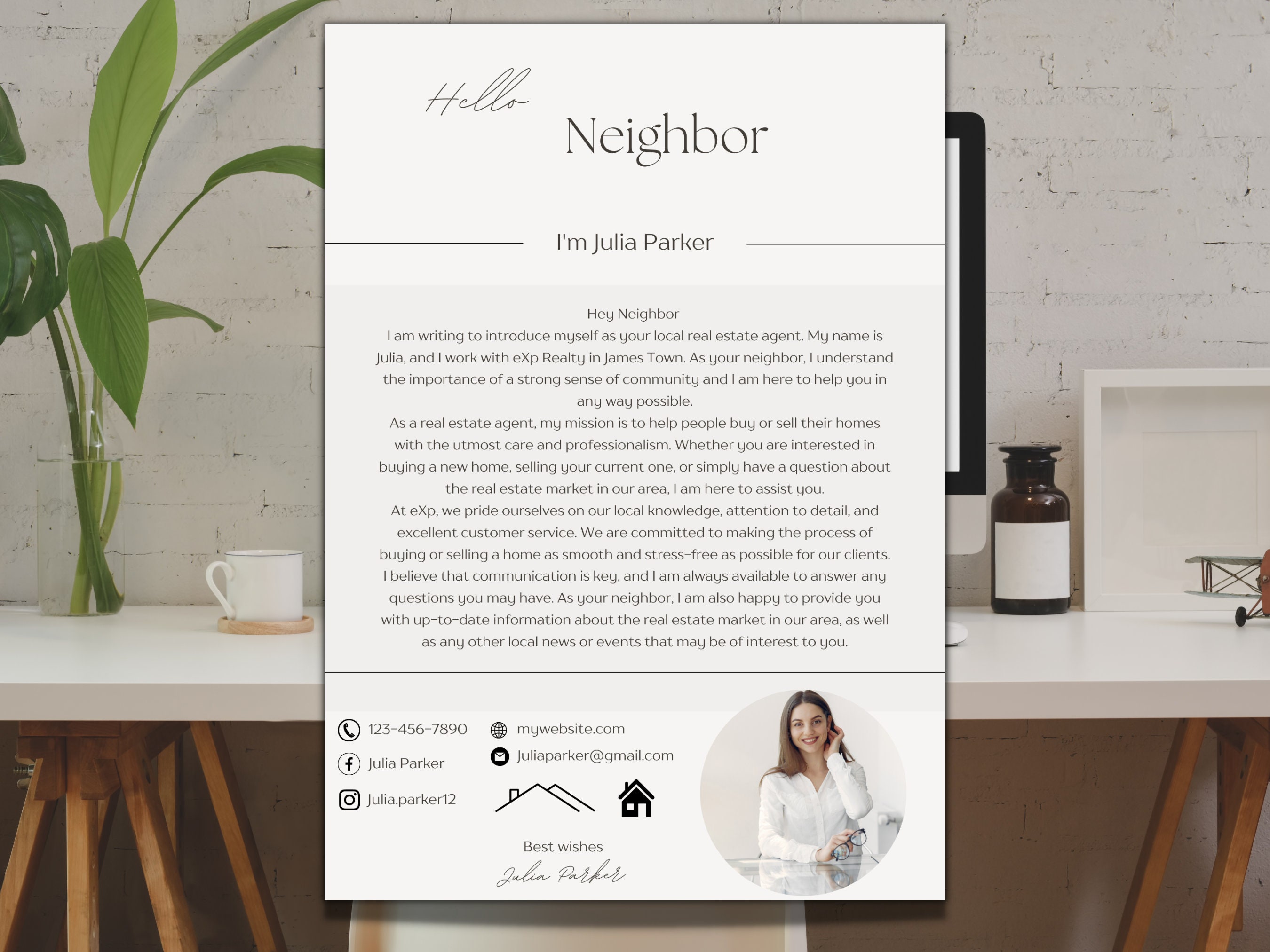 Real Estate Introduction Flyer, Real Estate Letter Flyer Marketing to ...