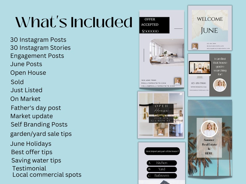 June Realtor Posts, Real Estate Summer Posts, Realtor Social Media ...