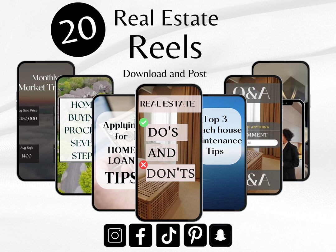Real Estate Reels Videos, Realtor Social Media, Realtor Tiktok Posts ...