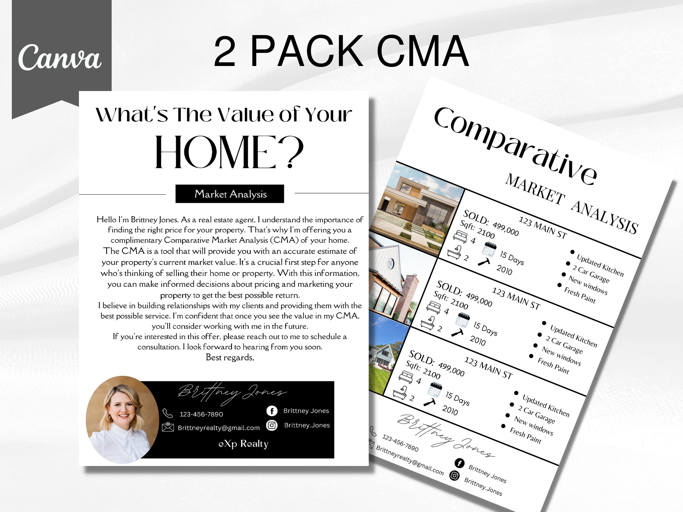 Real Estate Marketing Letter Offer, Realtor Prospecting CMA, New Agent ...