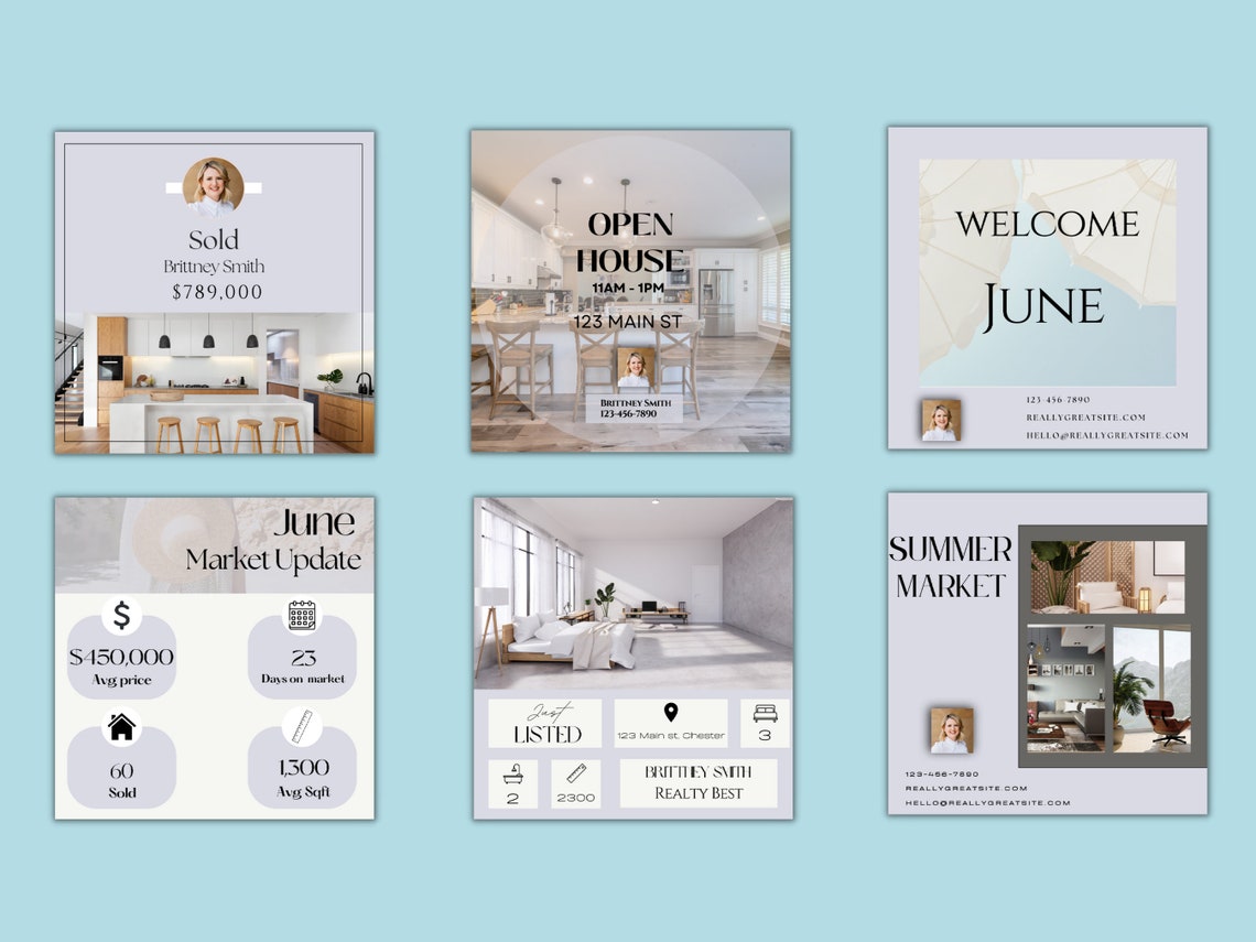 June Realtor Posts, Real Estate Summer Posts, Realtor Social Media ...