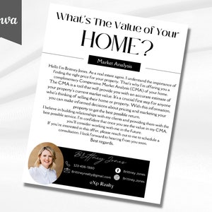 Real Estate Marketing Letter Offer Realtor Prospecting CMA - Etsy