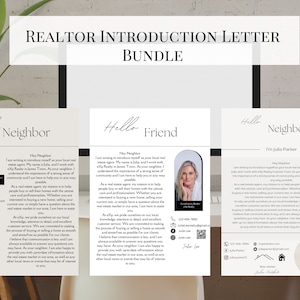 Bundle Realtor Introduction Letter, Real Estate Prospecting, Realtor ...