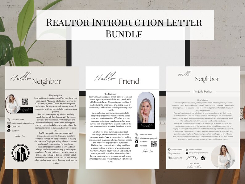 Bundle Realtor Introduction Letter, Real Estate Prospecting, Realtor ...