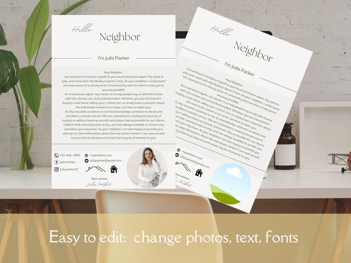 Bundle Realtor Introduction Letter, Real Estate Prospecting, Realtor ...