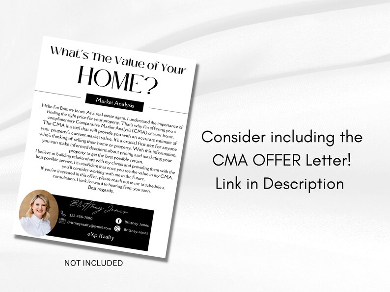 Comparative Market Analysis Template Cma Template Flyer Real Estate