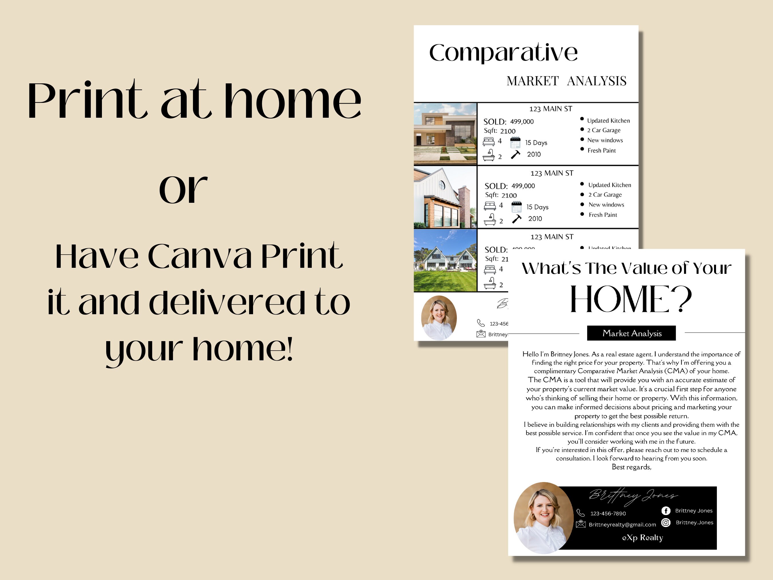 Real Estate Marketing Letter Offer Realtor Prospecting CMA - Etsy