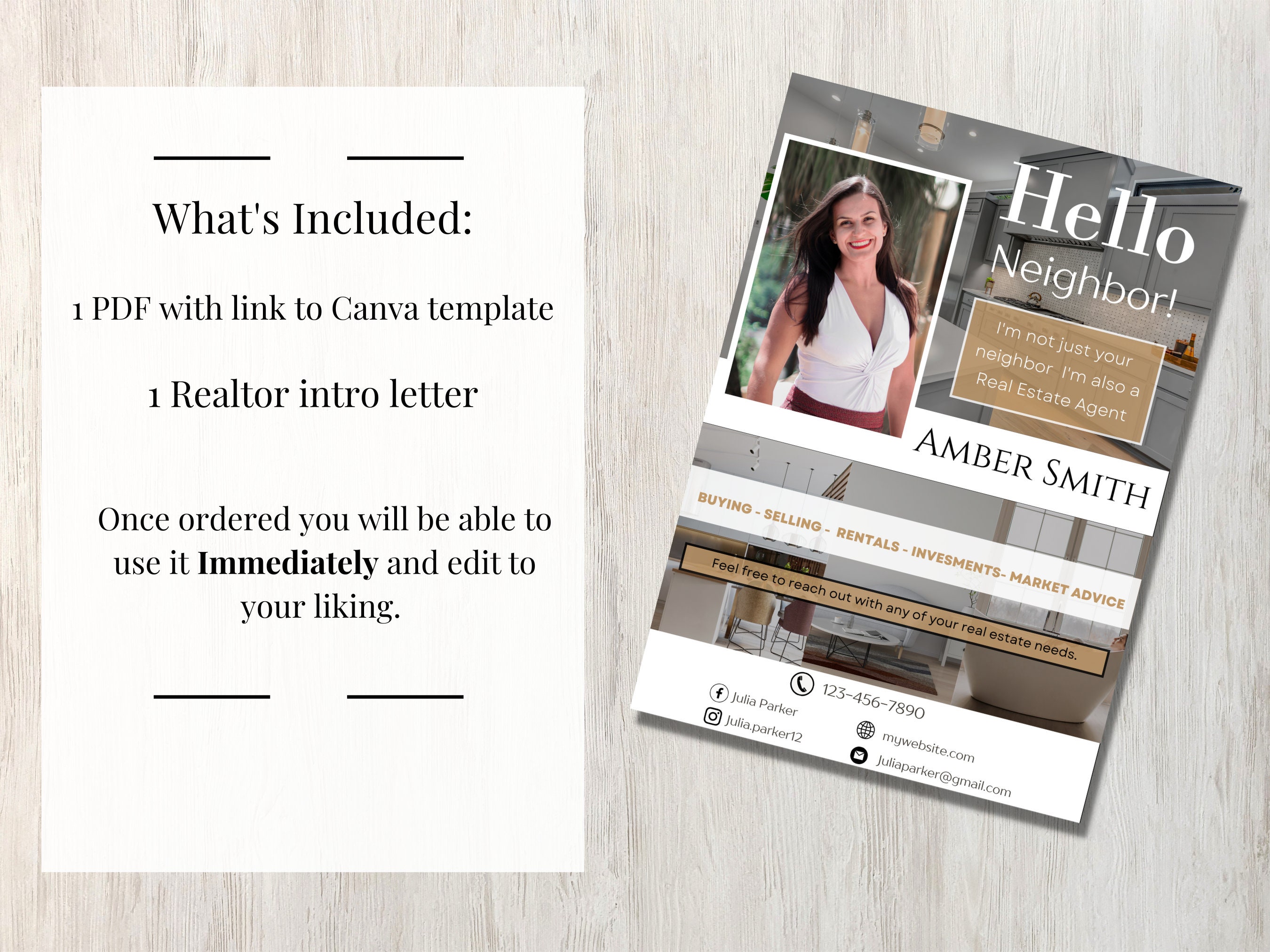 Hello Neighbor Agent Introduction Letter, New Agent Flyer, Real Estate ...