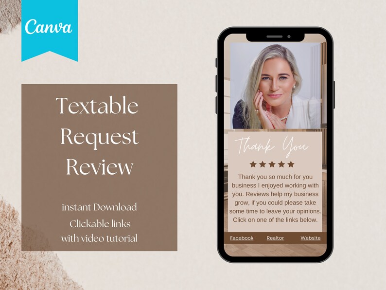 Client Review Request Textable Card | Text Message Real Estate ...