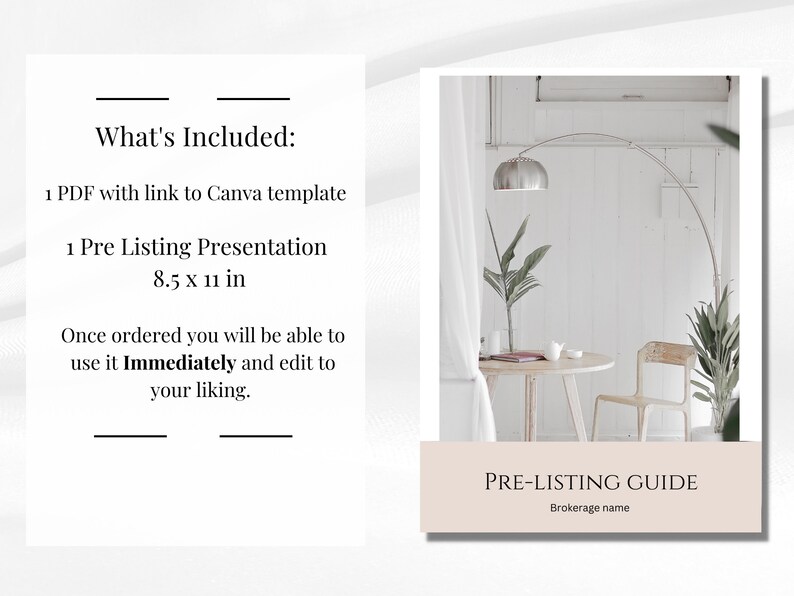 Pre-listing Presentation, Real Estate Listing Packet, Printable Home ...