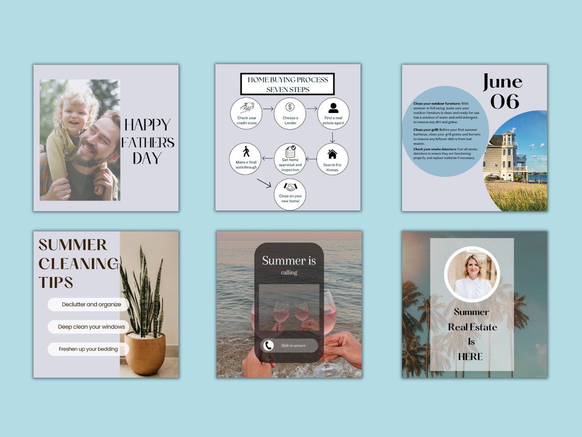 June Realtor Posts, Real Estate Summer Posts, Realtor Social Media ...