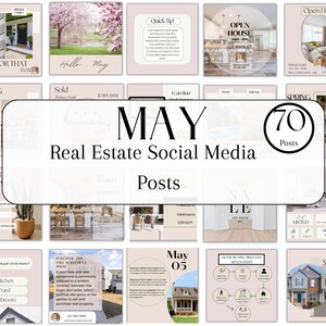 May Real Estate Agent Social Media Posts, Real Estate Marketing, Spring ...