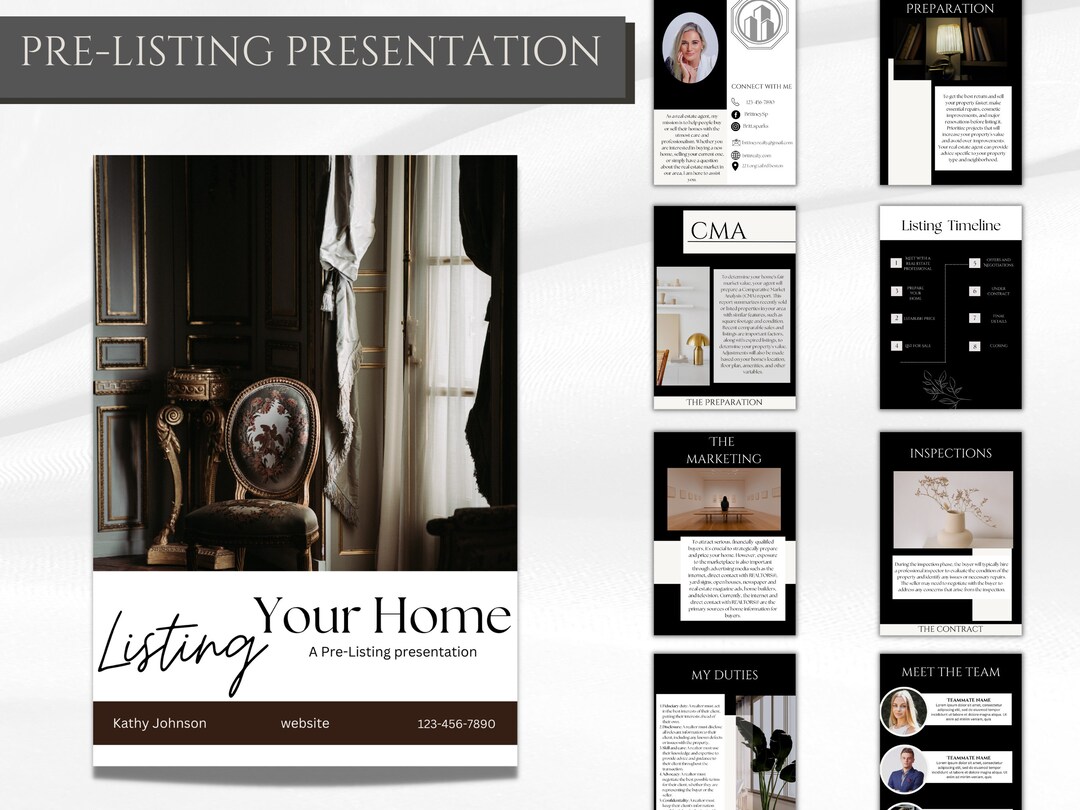Seller Pre-listing Presentation, Digital Listing Presentation, Luxury ...