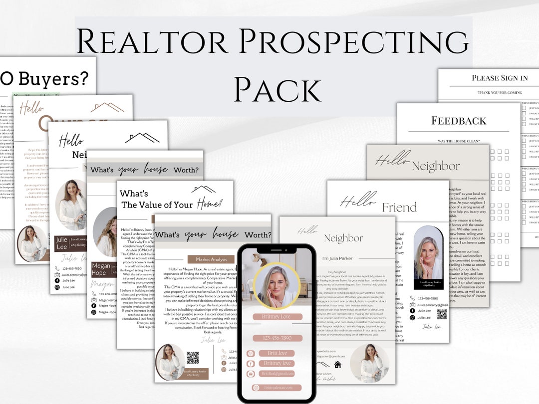 Realtor Prospecting Bundle, Realtor Flyer, New Agent Farming, Expired ...