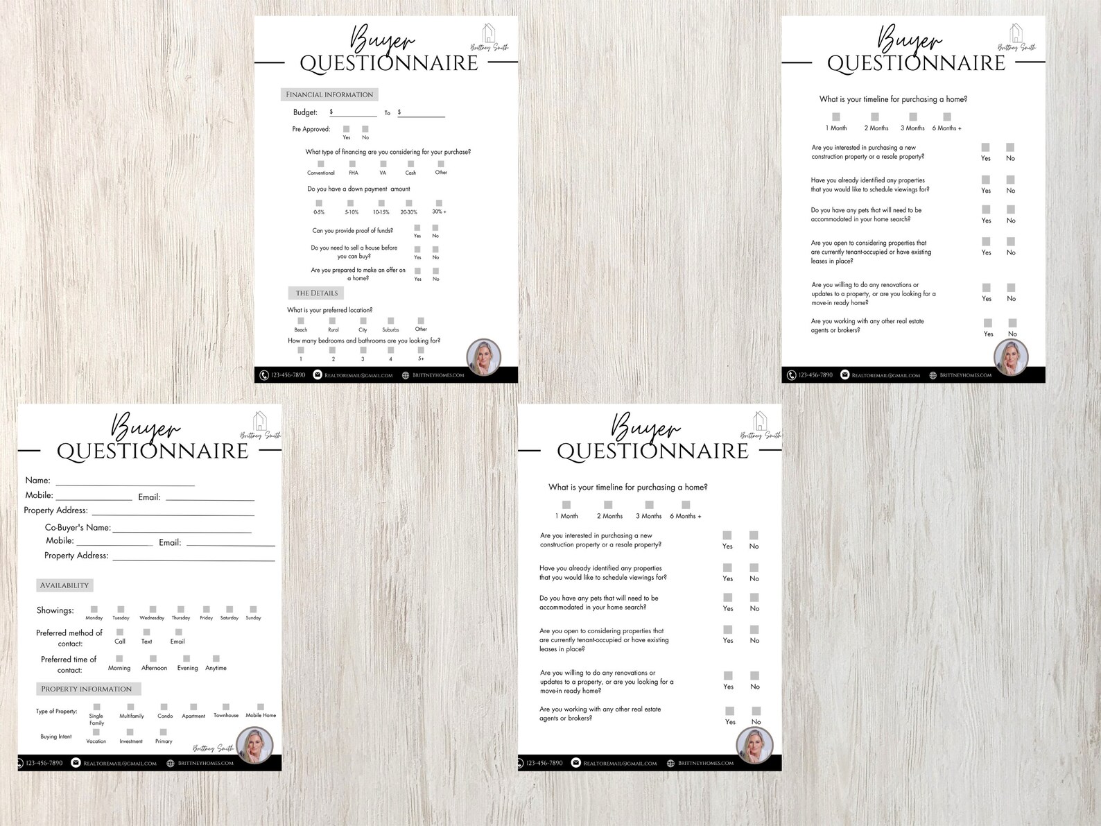 Buyer Questionnaire, Buyer Consultation Questionnaire, House Hunting ...