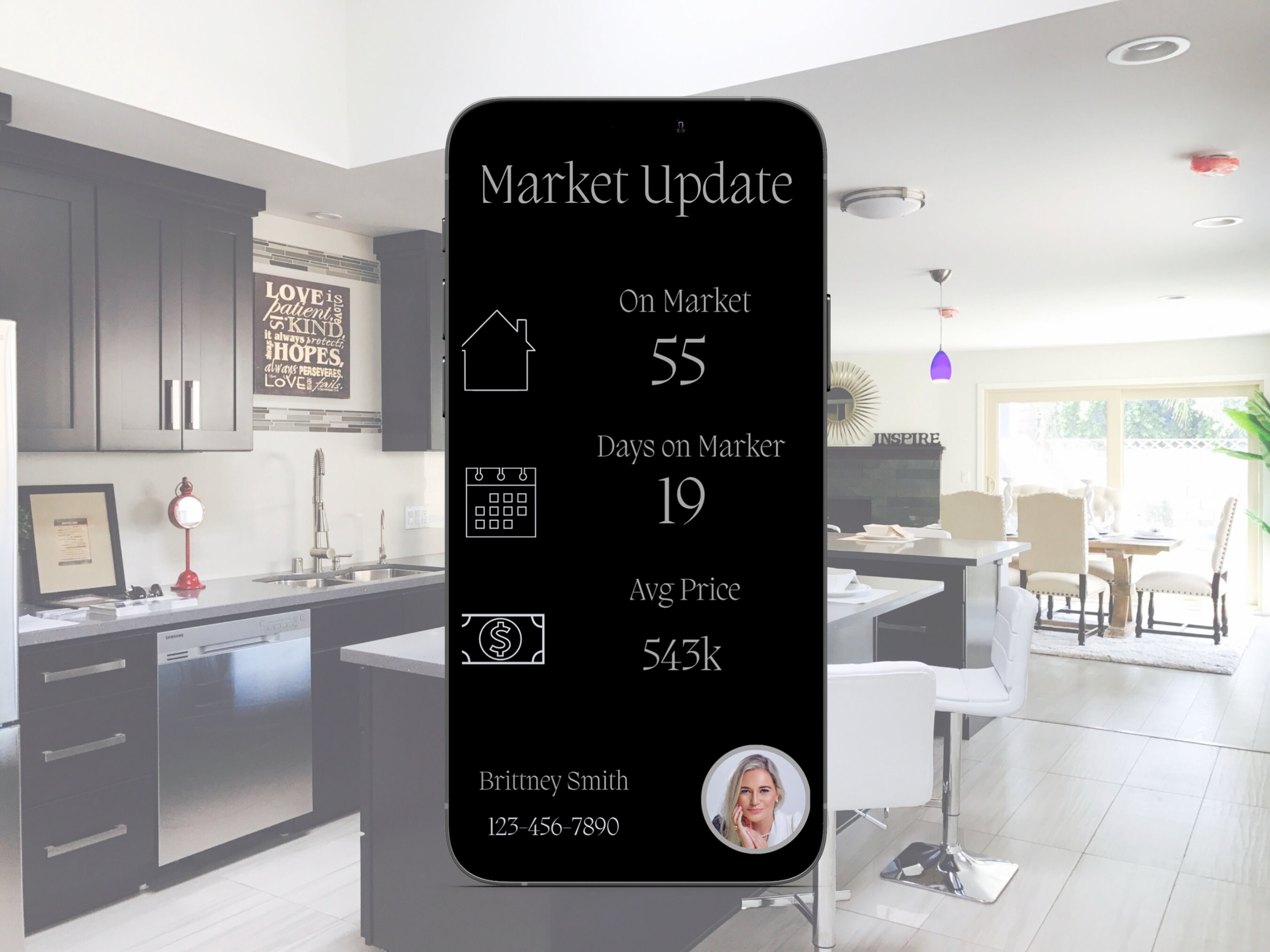 Text Message Real Estate Marketing Bundle, Digital Business Card ...