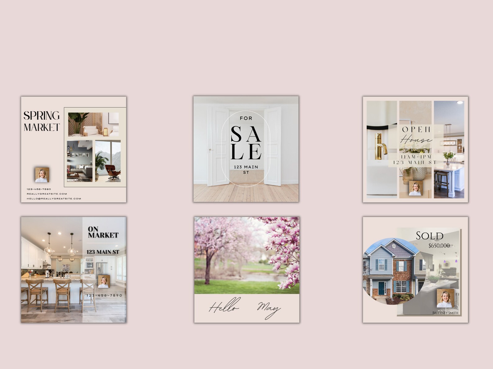 May Real Estate Agent Social Media Posts, Real Estate Marketing, Spring ...