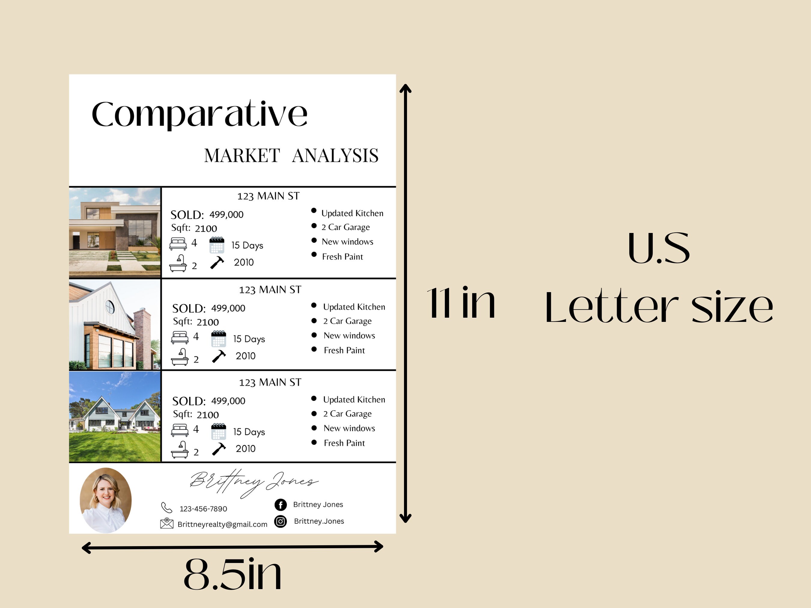 Real Estate Marketing Letter Offer, Realtor Prospecting CMA, New Agent ...