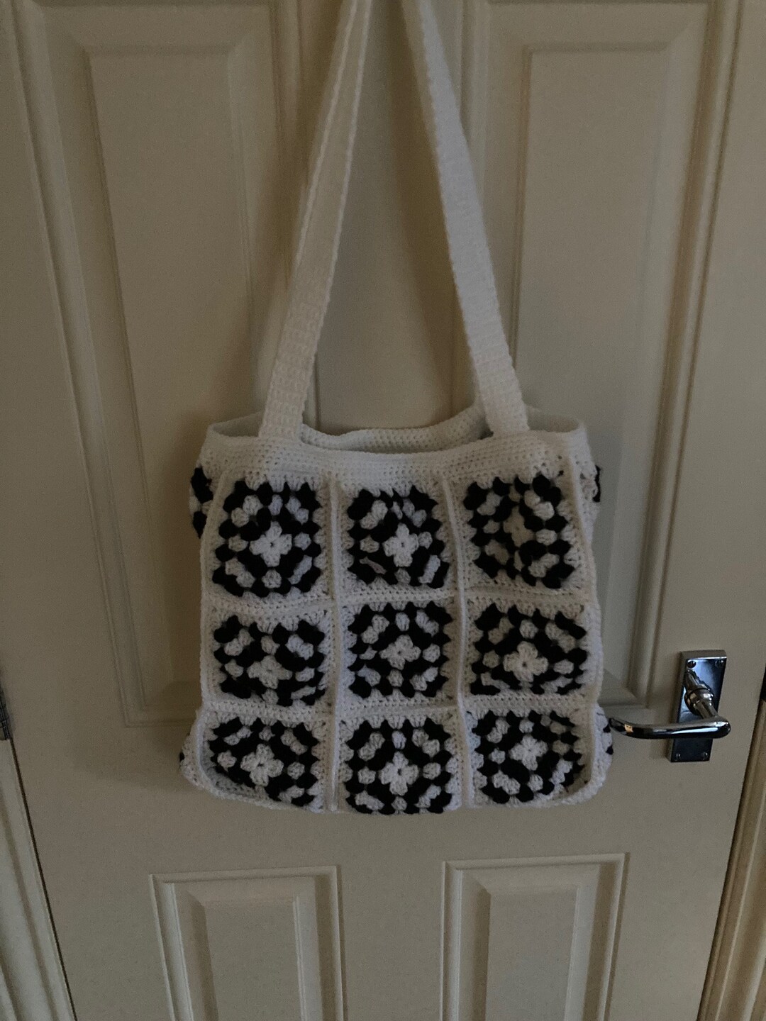 Crocheted Granny Square Tote Bag.handbag - Etsy