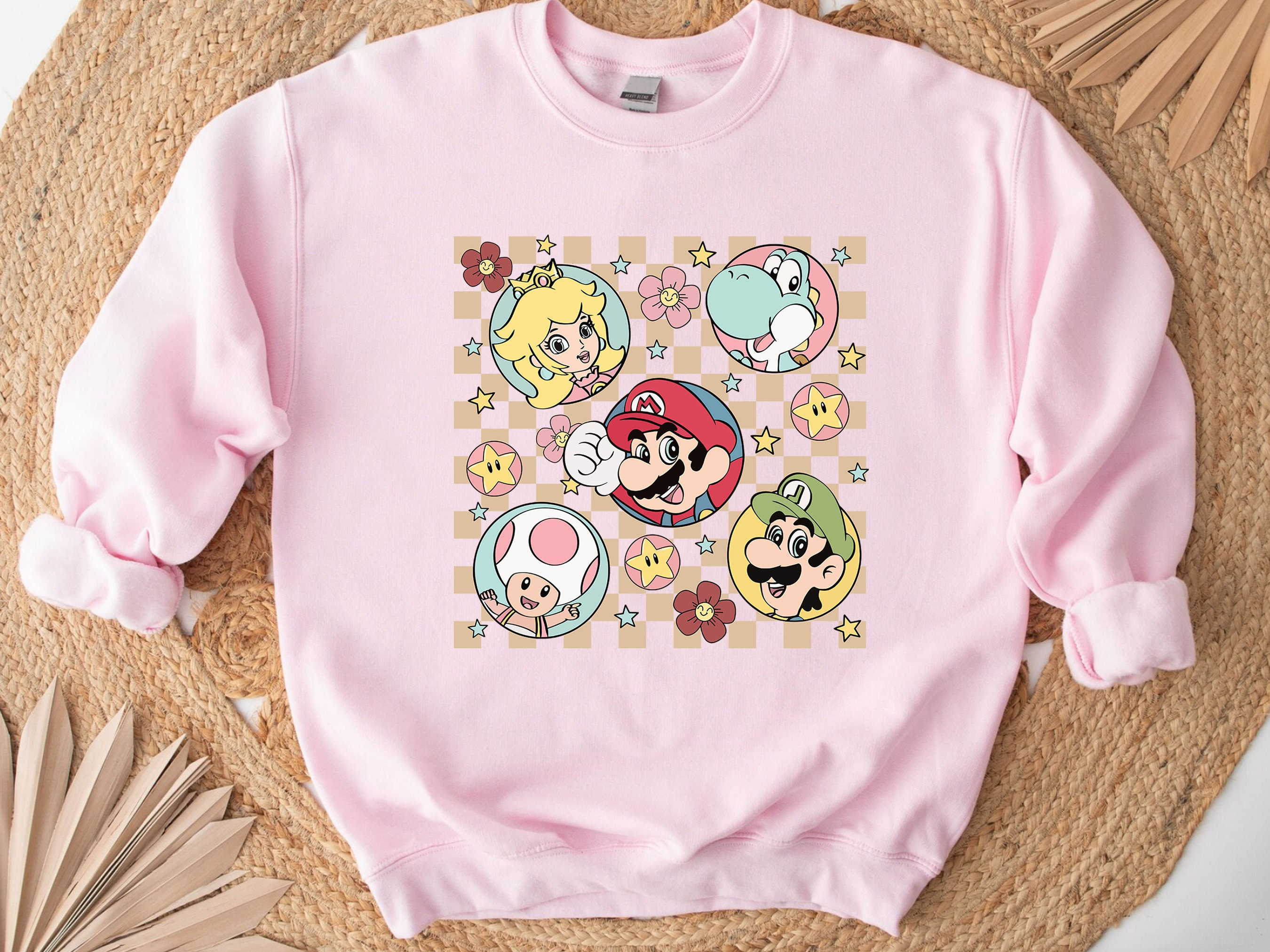 Super Mario Character Sweatshirt Mario Princess Girls - Etsy