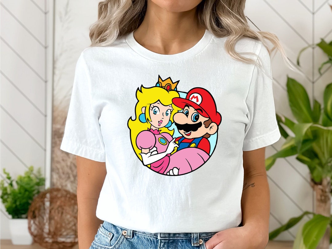 Super Mario and Princess Peach Shirt, Super Mario Nintentoworld Shirt ...