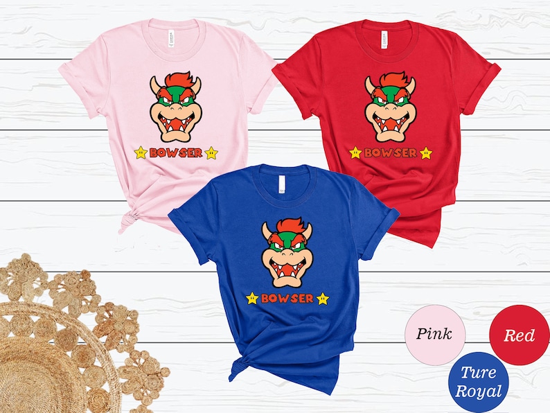 Nintento Bowser Shirt Bowser Head Shirt Super Mario Tee - Etsy